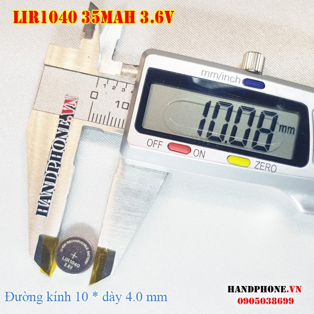 Pin 1040 LIR1040 3.6V 35mAh pin cúc thay thế cho tai nghe Bluetooth ...