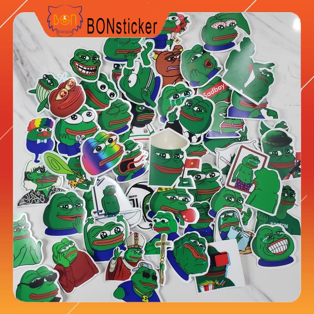 Set Sticker Ếch Xanh,Hình Dán Sticker Dán Nón Bảo Hiểm,Dán Điện Thoại ...