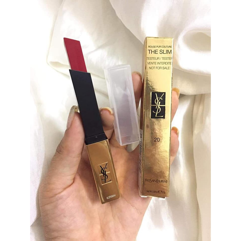 Son YSL SLIM 20 đỏ tươi bản TESTER FULLBOX | Shopee Việt Nam