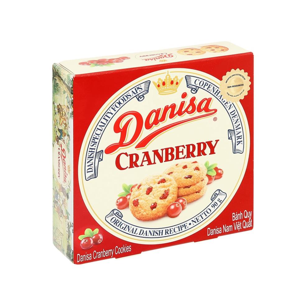 Bánh Quy Danisa Mini hộp giấy 90g Nam Việt Quất/ Socola Hạt Điều ...
