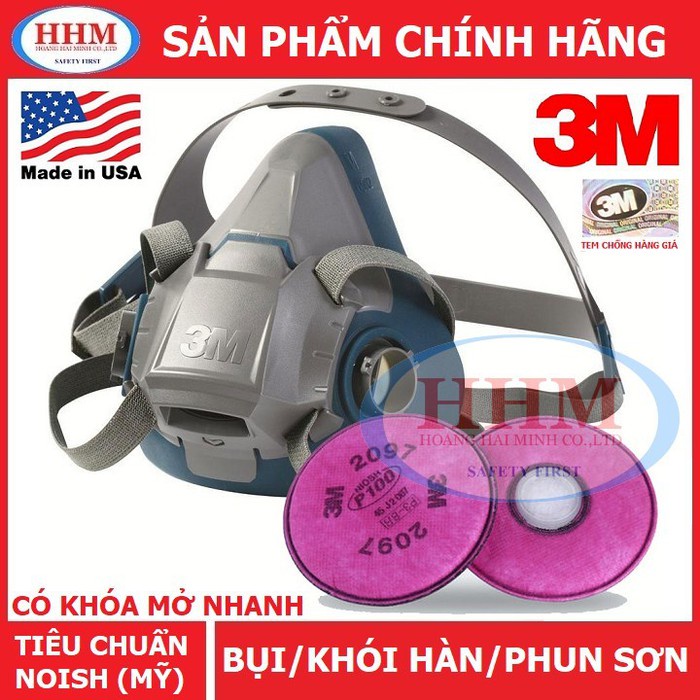 Mặt nạ nửa mặt 3M 6502 và Tấm lọc bụi - hơi hữu cơ 3M 2097 - HÀNG CHÍNH HÃNG | Shopee Việt Nam