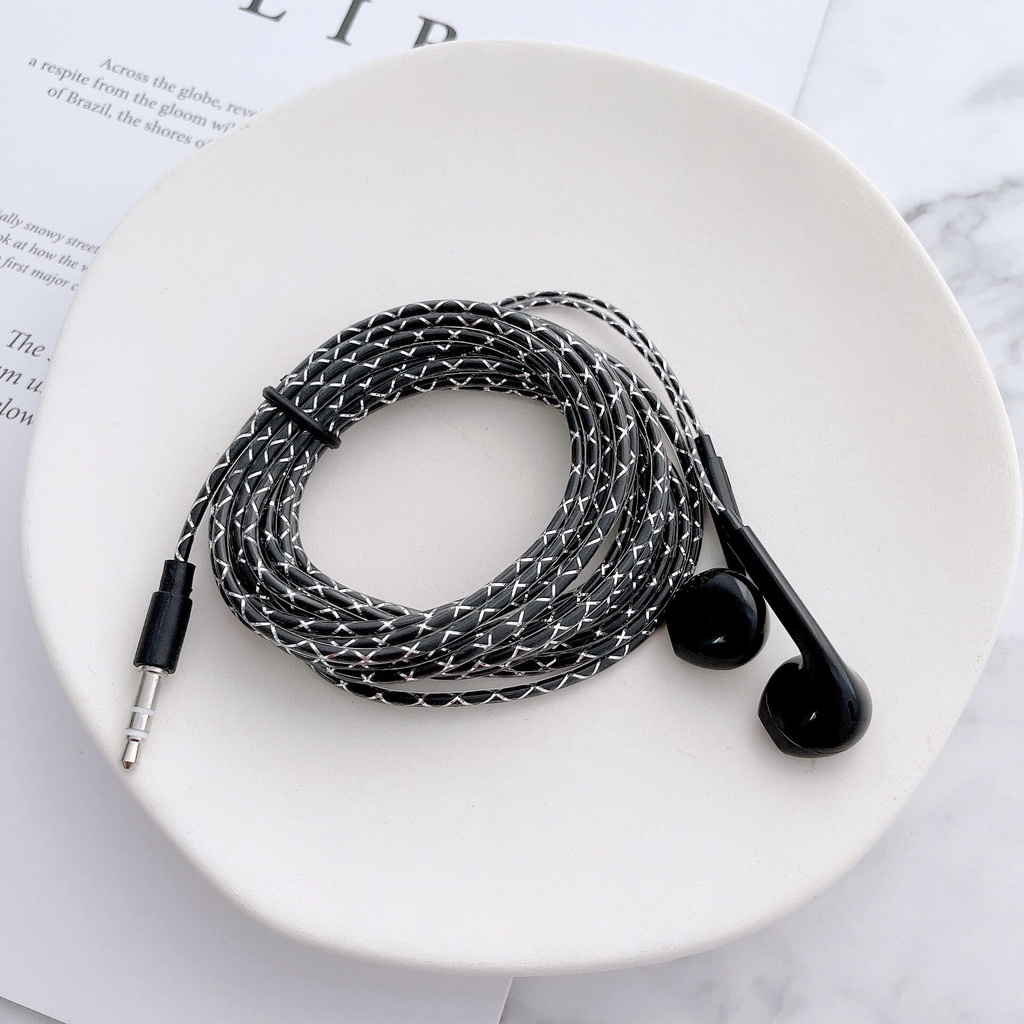 Giắc cắm 3,5mm 2/3 mét Dây tai nghe có dây dài Tai nghe Crystal Line Tai nghe Nút tai thế hệ 5 ...