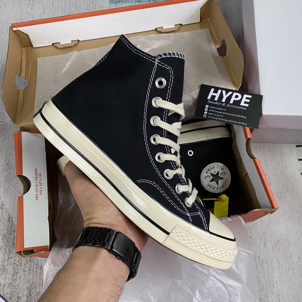 [ Hype Sneaker ] Giày converse 1970s hi black white ( đen cổ cao ...