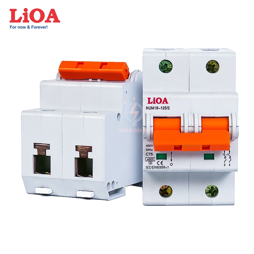 Cầu dao tự động, Adaptor, CB, 2 pha, 2 cực LIOA, dòng cắt 4.5KA, chịu ...