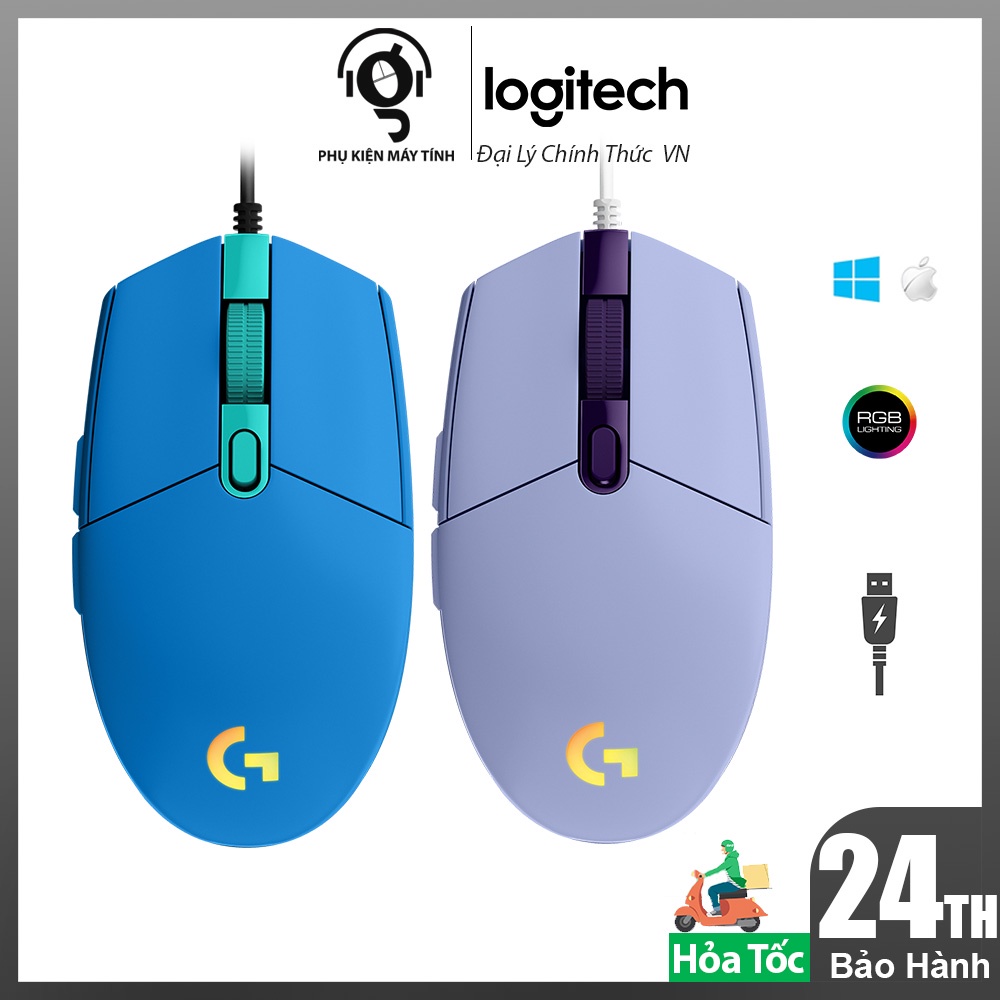 Chuột chơi game Logitech G203 LIGHTSYNC RGB - Hàng Chính Hãng | Shopee ...