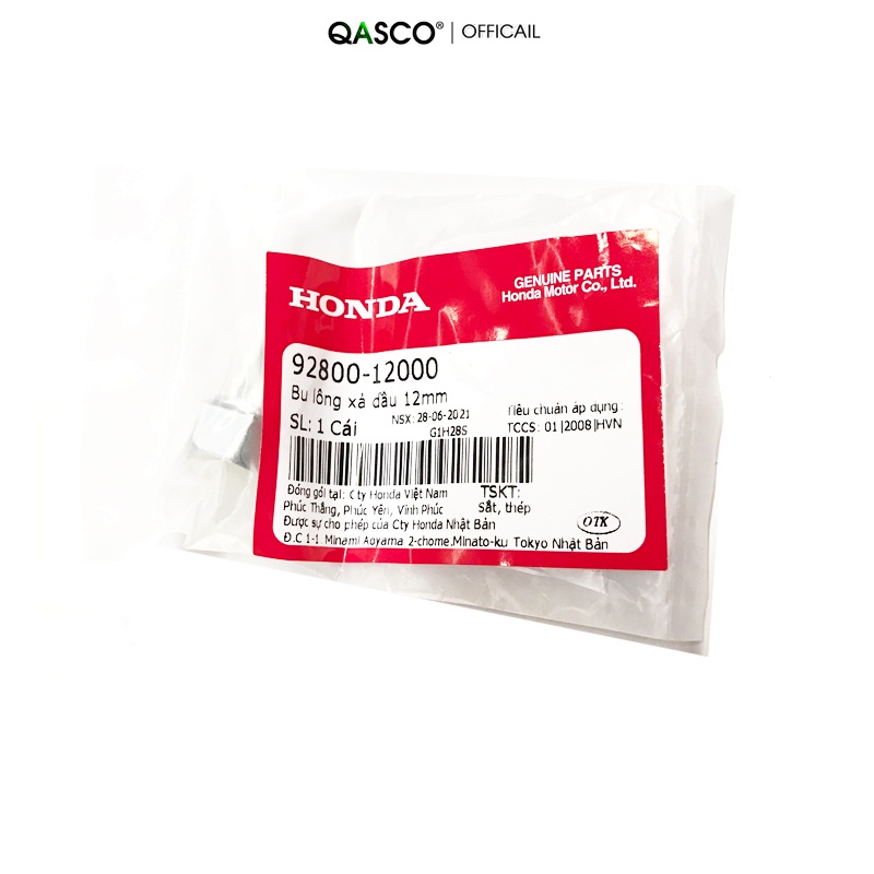 Bu lông xả dầu 12mm HONDA Dream 110 / Wave 110 và nhiều dòng xe QA ...
