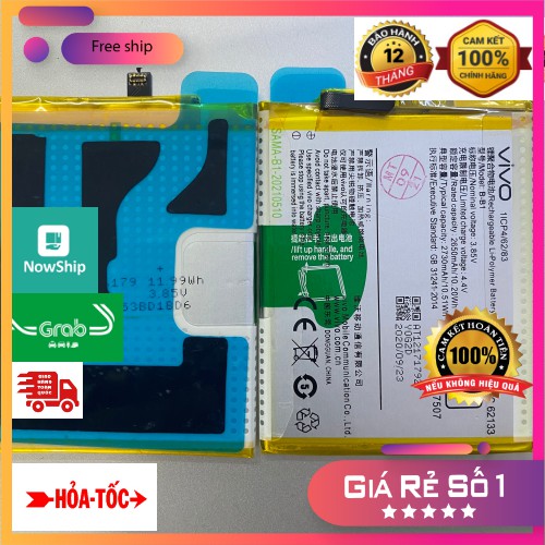 PIN VIVO Y55 / Y55S / Y55L / Y55A B-B1 DUNG LƯỢNG 2730mAh ZIN CHÍNH ...