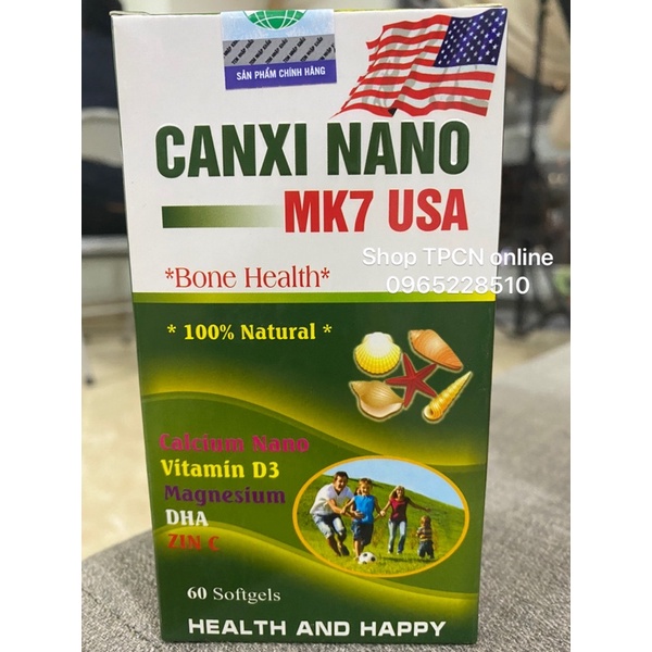 CANXI NANO MK7 USA- Giúp bổ sung sự thiếu hụt Canxi | Shopee Việt Nam