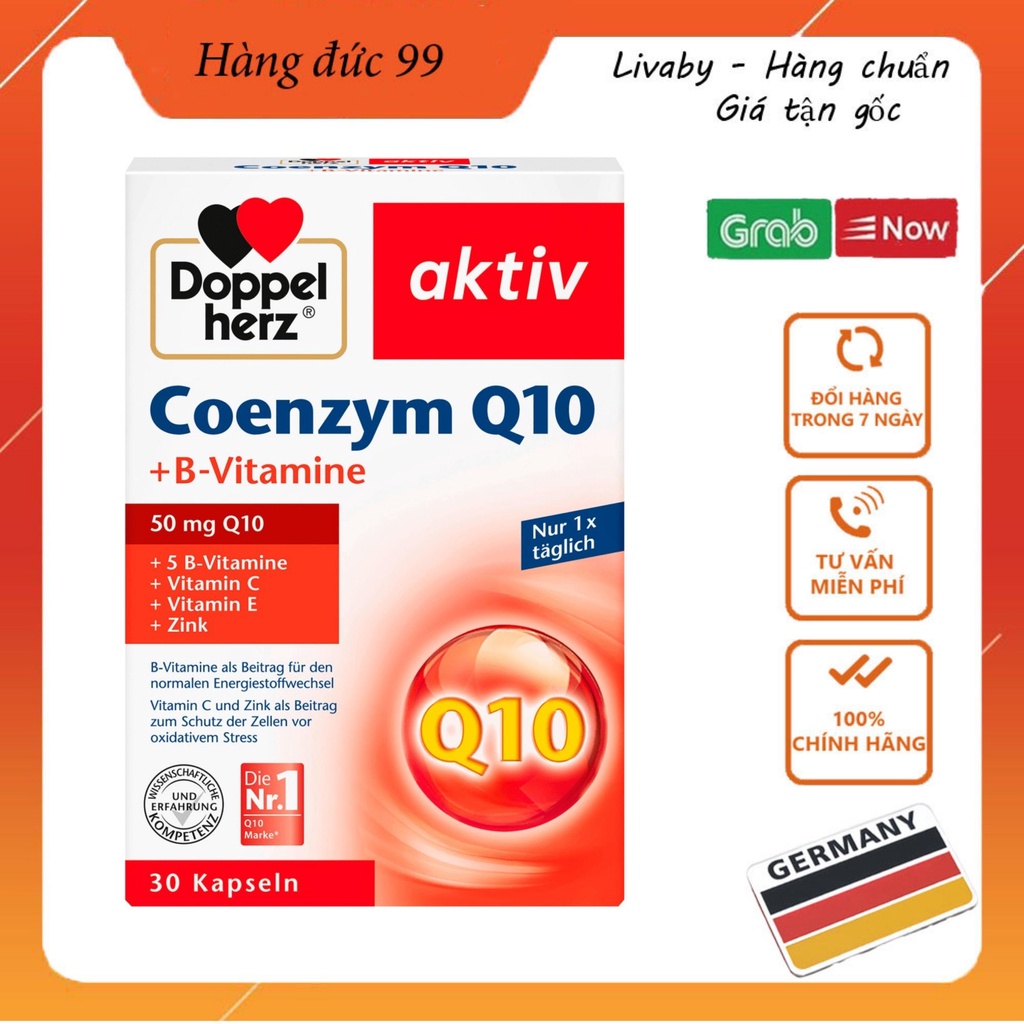 Viên uống bổ tim mạch, điều hòa huyết áp Doppelherz Aktiv Coenzyme Q10 (Hộp 30 viên) | Shopee ...
