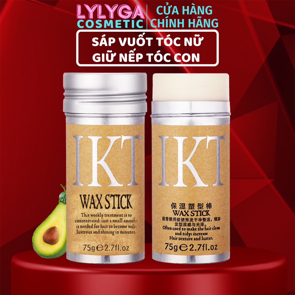 Sáp vuốt tóc Nữ IKT Wax Stick 75g dạng thỏi giữ nếp tóc con keo tạo kiểu tóc nữ tóc trẻ em mềm ...