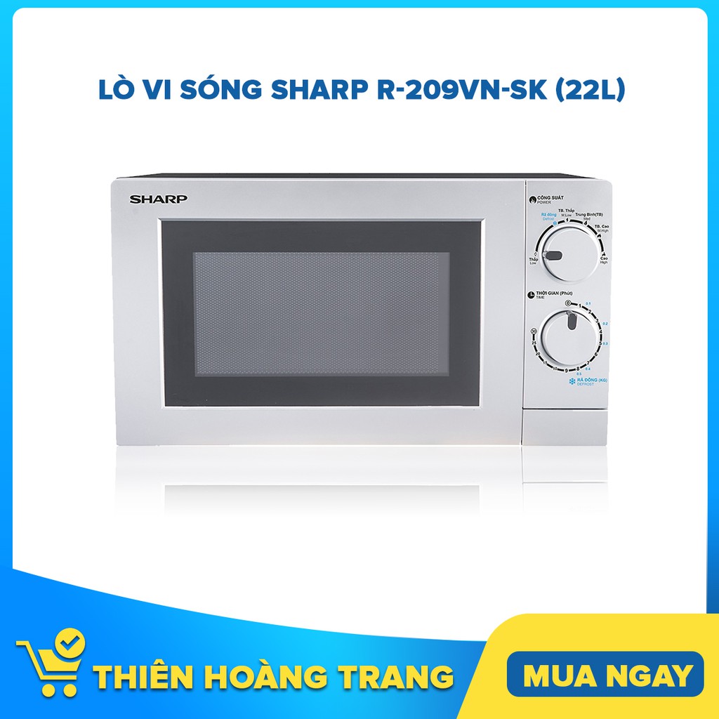 Lò vi sóng Sharp R-209VN-SK 22 lít - Chỉ giao khu vực HCM | Shopee Việt Nam
