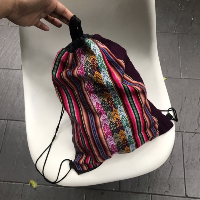 balo rút 2hand vải thổ cẩm túi ví | Shopee Việt Nam