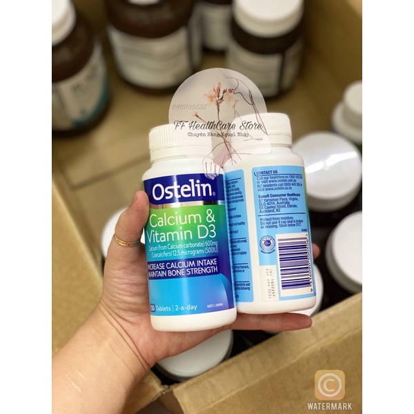 Viên Uống Canxi Ostelin -Bổ Sung Calcium & Vitamin D3 130 Viên Dành Cho Bầu, Người Lớn | Shopee ...