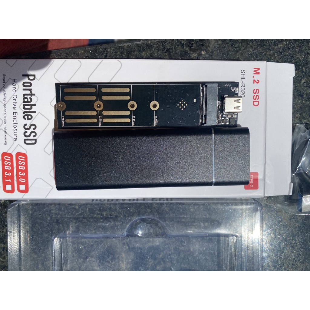 SSD Box chuyển M.2 NVMe SSD PCIe sang ổ cứng di động chuẩn Type-C và ...