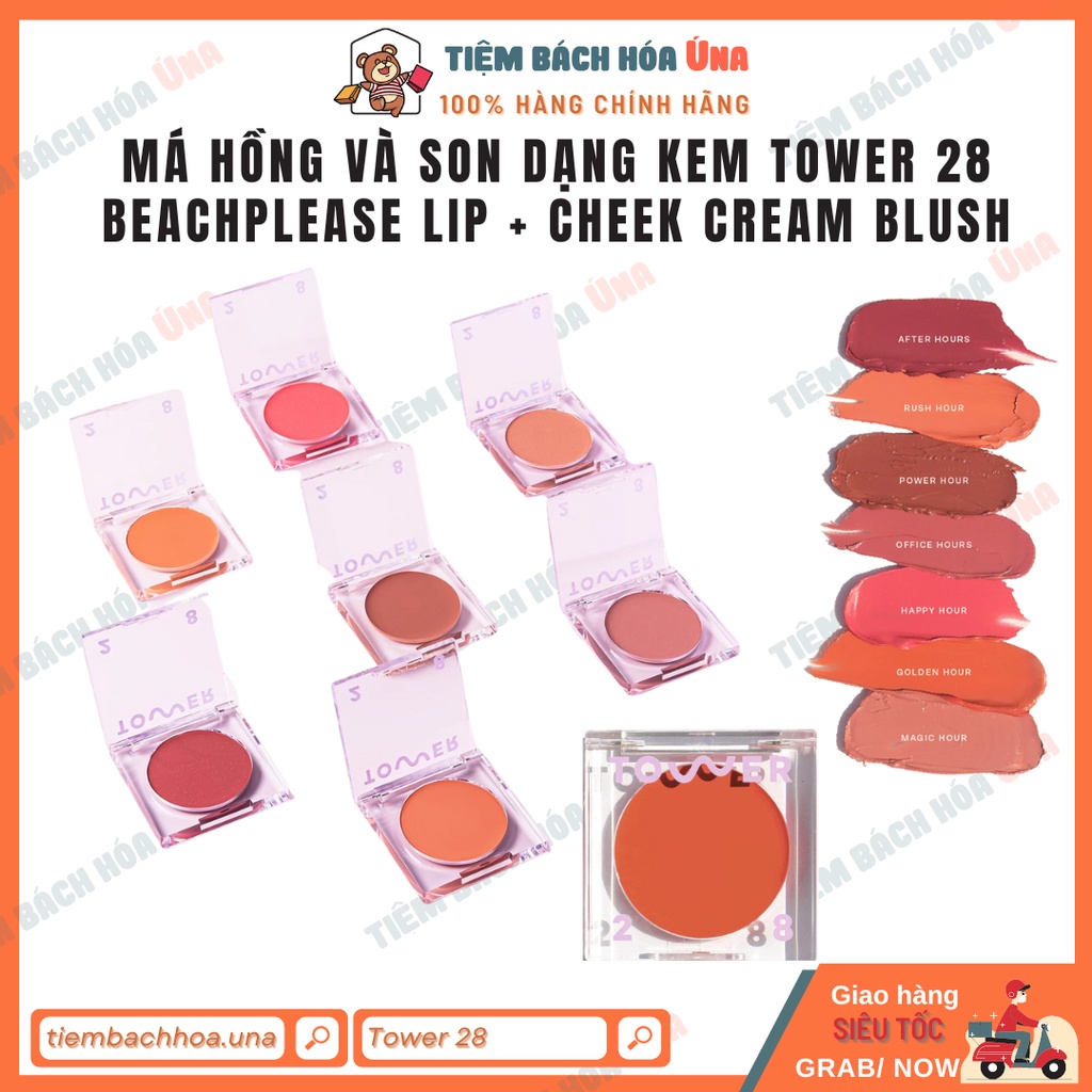 [TOWER28] Má hồng và son dạng kem Tower 28 BeachPlease Lip + Cheek ...