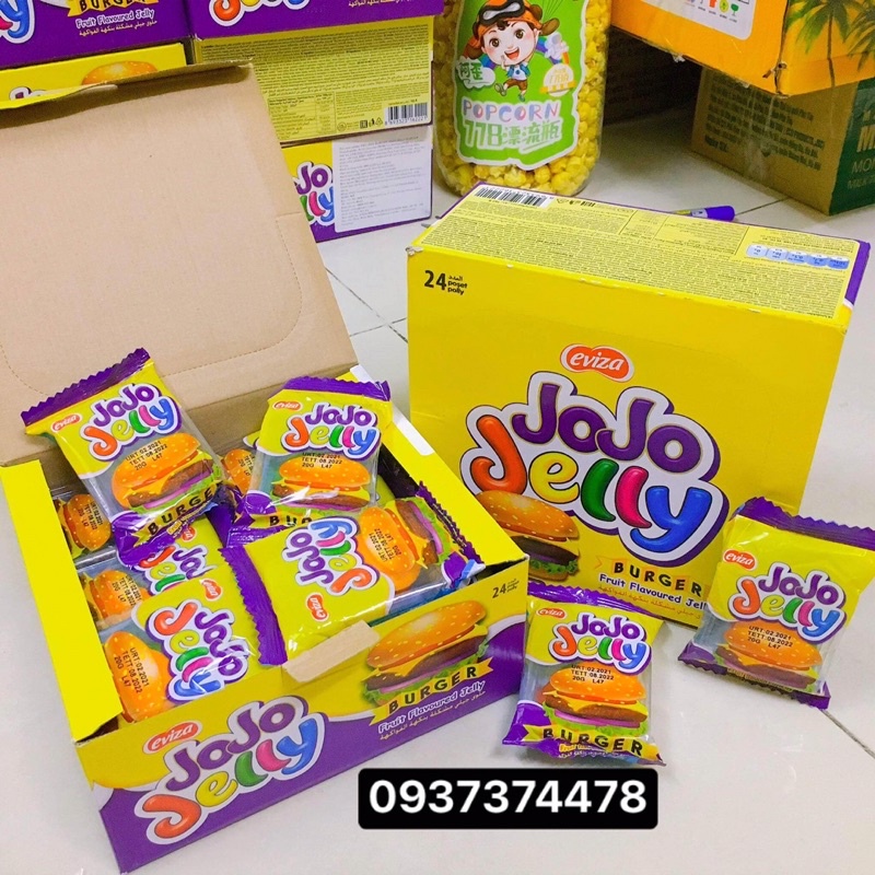 [Date 08/2022] Kẹo Dẻo Burger JOJO JELLY EVIZA - Hộp 24 Gói | Shopee ...