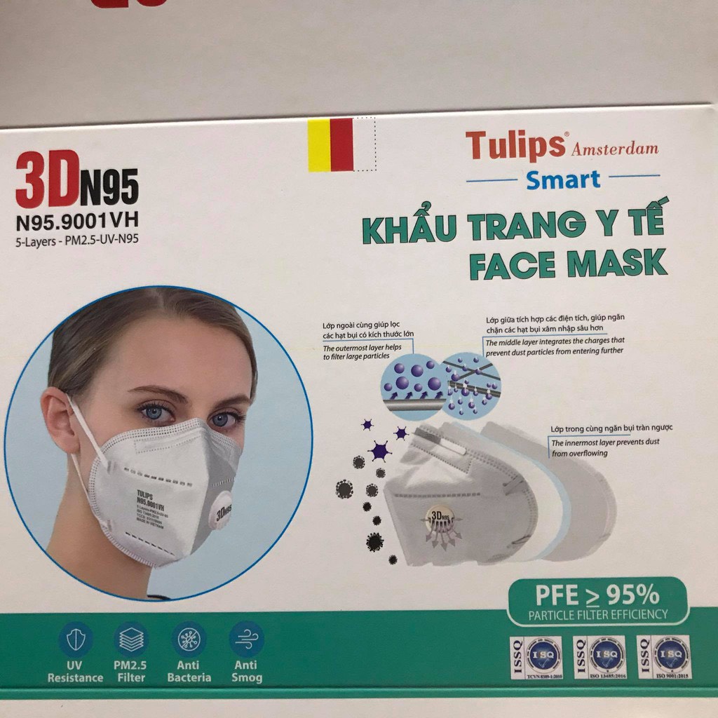 khẩu trang có van N95 Tulip hộp 20 cái | Shopee Việt Nam