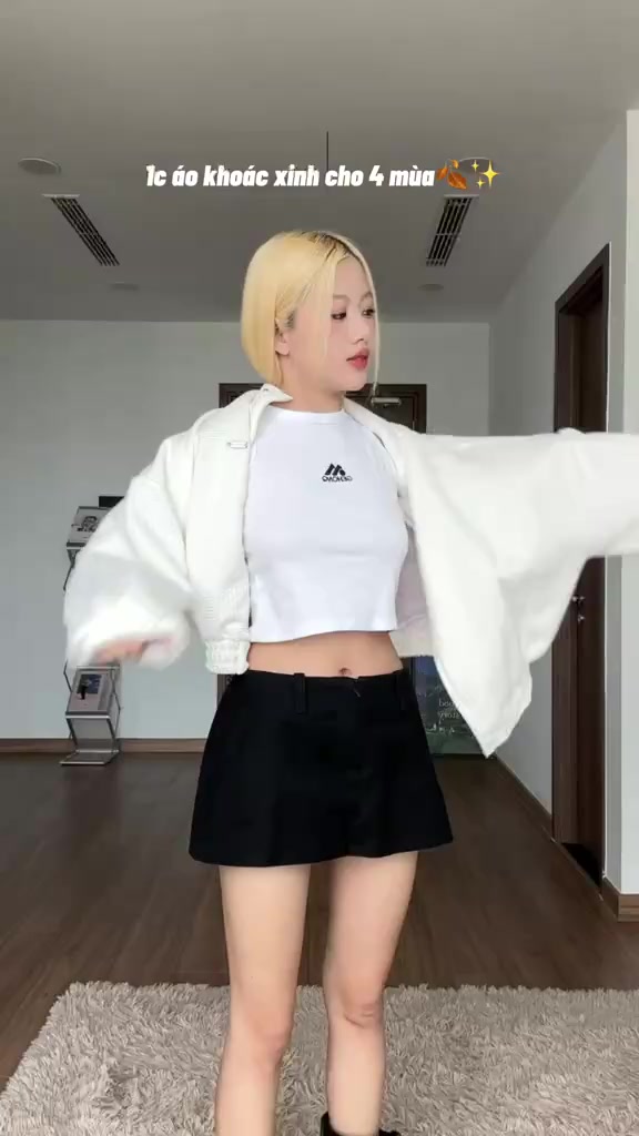 Áo khoác Crop Jacket Cropped Logo DEROSE Kim loại Khoá kéo 2 đầu (3 MÀU ...