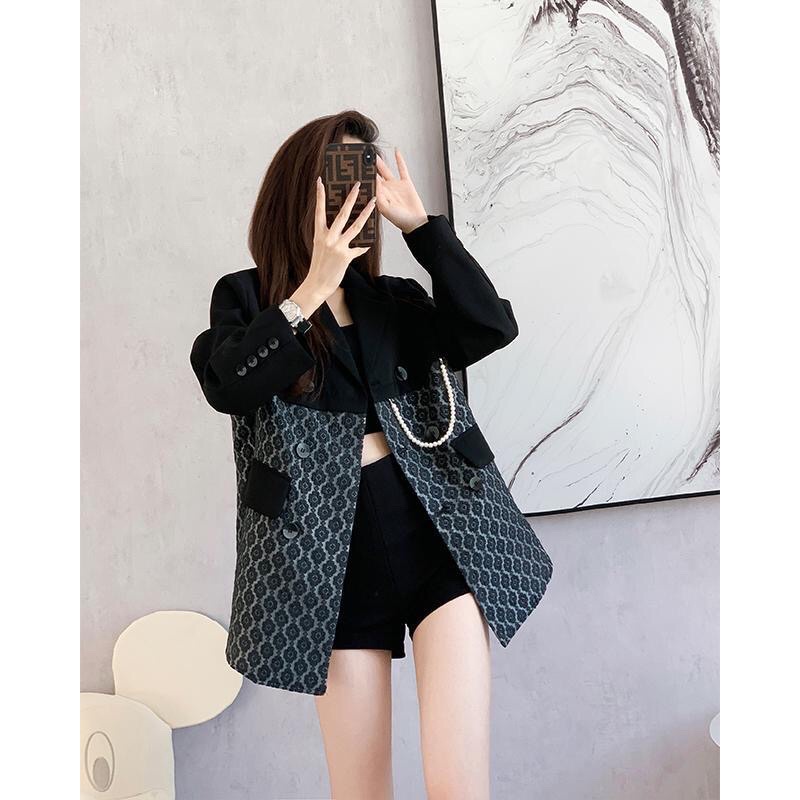 Áo Khoác Blazer Dáng Rộng Màu Đen Thời Trang Hàn Quốc Dành Cho Nữ Mã ...