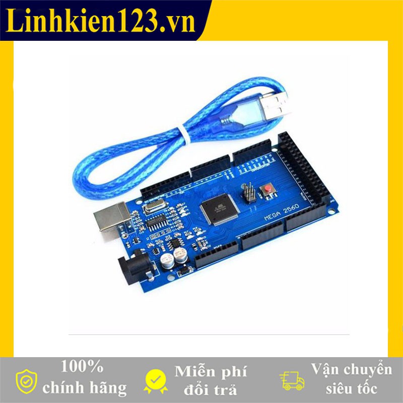 Mạch arduino Mega 2560 chip CH340 + cáp dữ liệu | Shopee Việt Nam