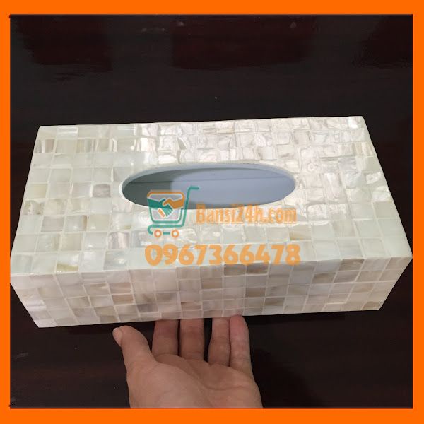 Hộp đựng giấy ăn sơn mài khảm trai cao cấp sản xuất tại Việt Nam màu ...