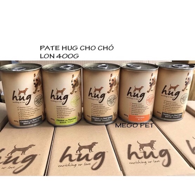 Lon PaTe Hug 400g - Thức ăn cho Chó - Pate cho chó | Shopee Việt Nam