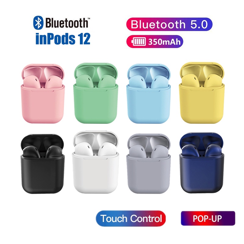 Tai Nghe i12 Inpods 12 TWS Bluetooth 5.0 Không Dây Kèm Hộp Sạc | Shopee ...