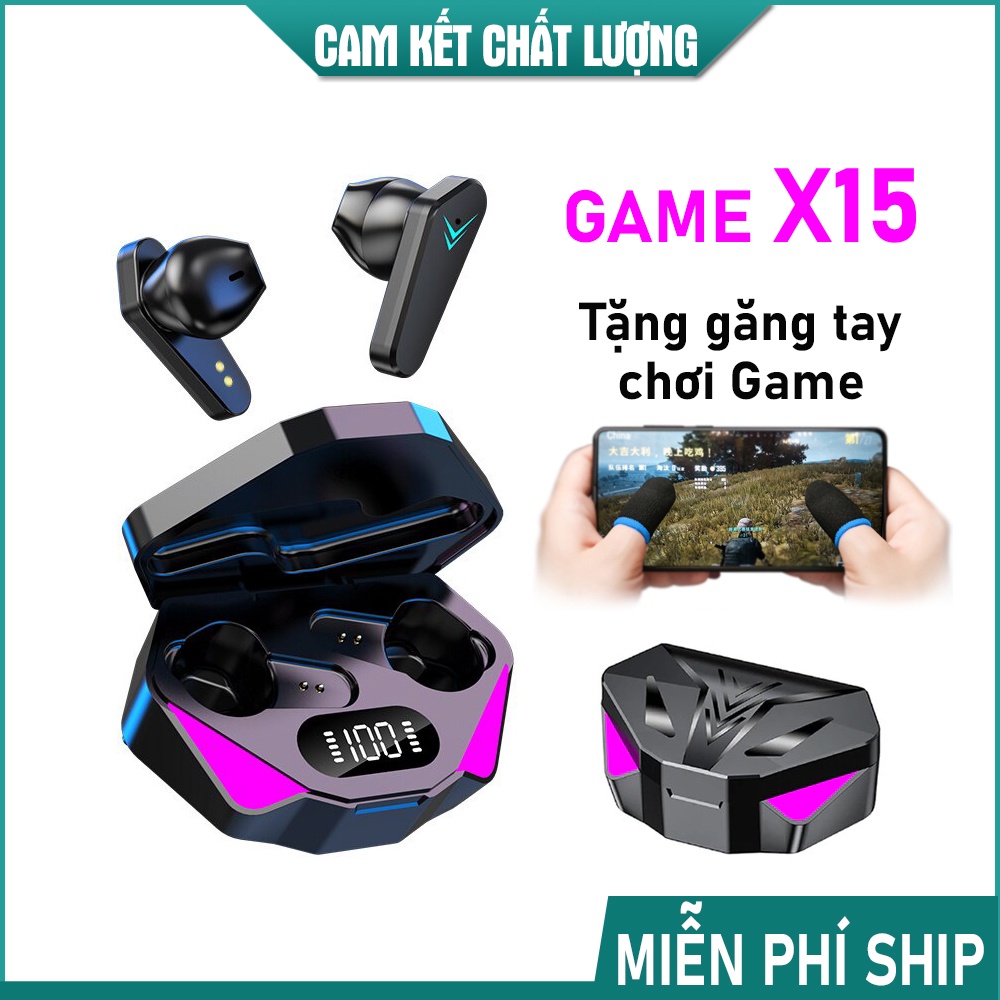 Tai nghe bluetooth không dây Game X15 TWS 5.0 - Nghe nhạc, chơi Game độ ...