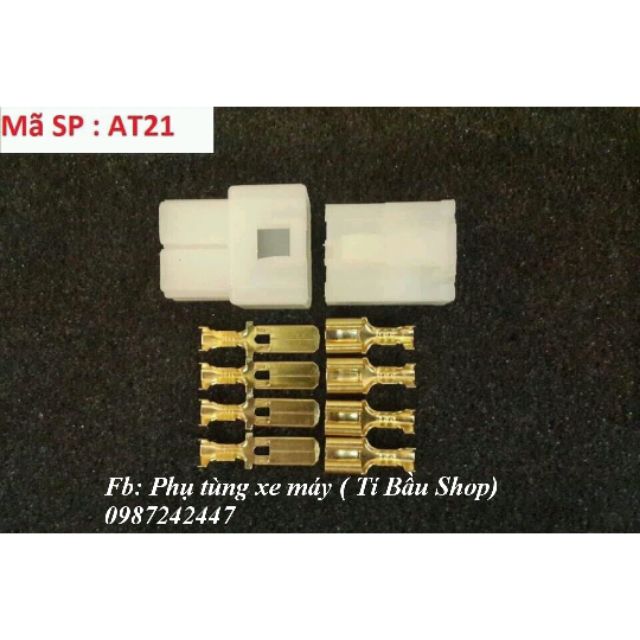 BỘ GIẮC NHỰA SẠC 4P 6.3 ( 1 bịch 10 bộ) - AT21 | Shopee Việt Nam