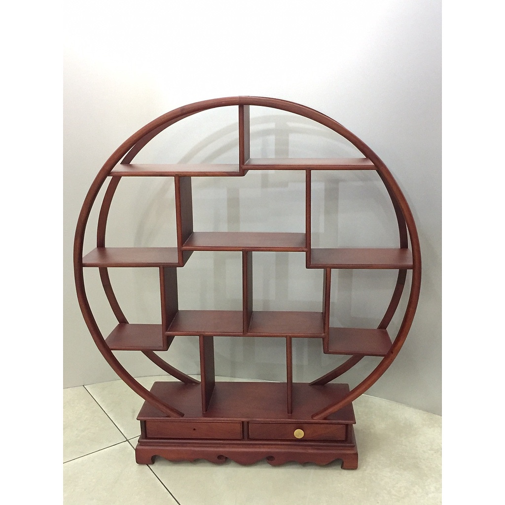 Kệ tròn mini gỗ hương trang trí phòng khách cỡ 85x70x20cm | Shopee Việt Nam