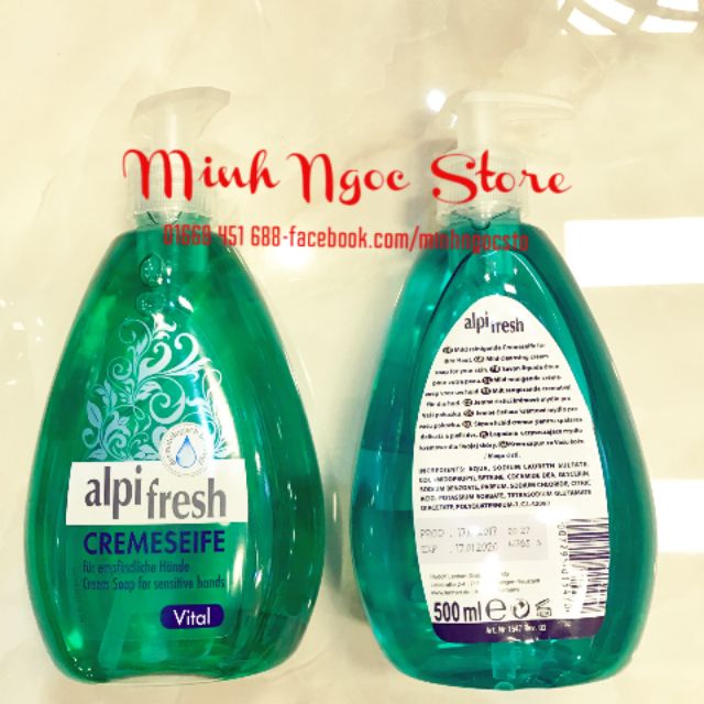 [SẴN SHIP] [tiêu chuẩn EU-Đức] Xà phòng rửa tay dạng kem ALPI FRESH ...