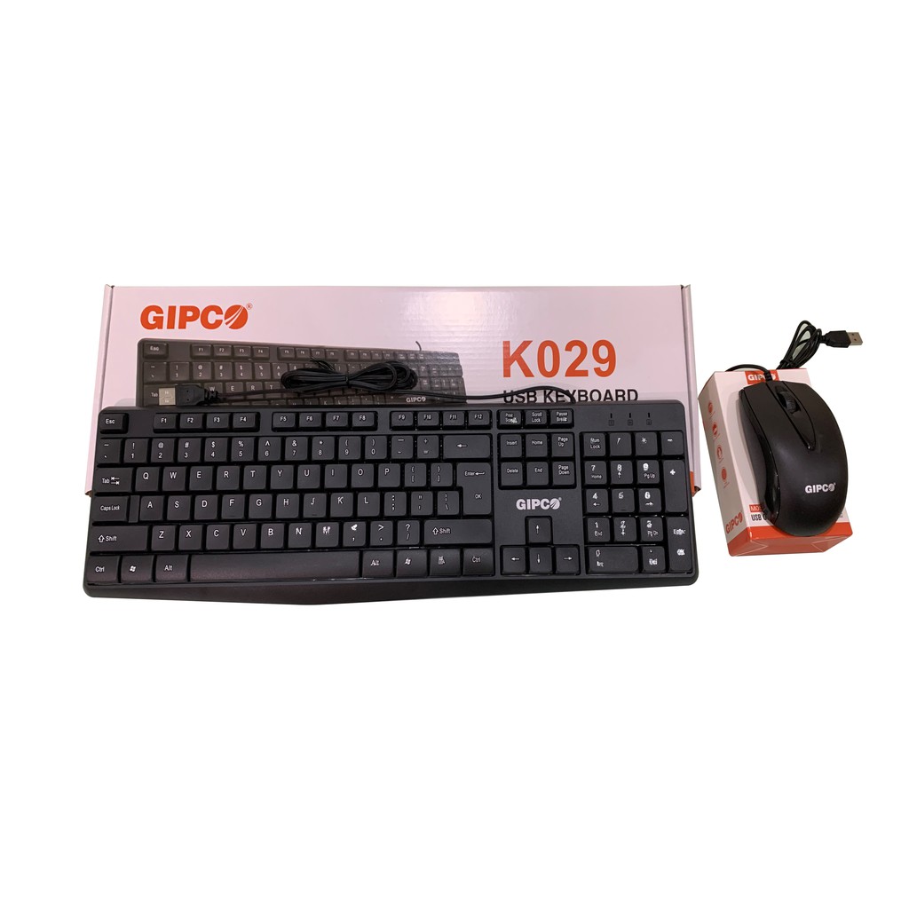 Bộ phím chuột có dây Gipco- Phím K029 + Chuột M059 - Hàng chính hãng ...