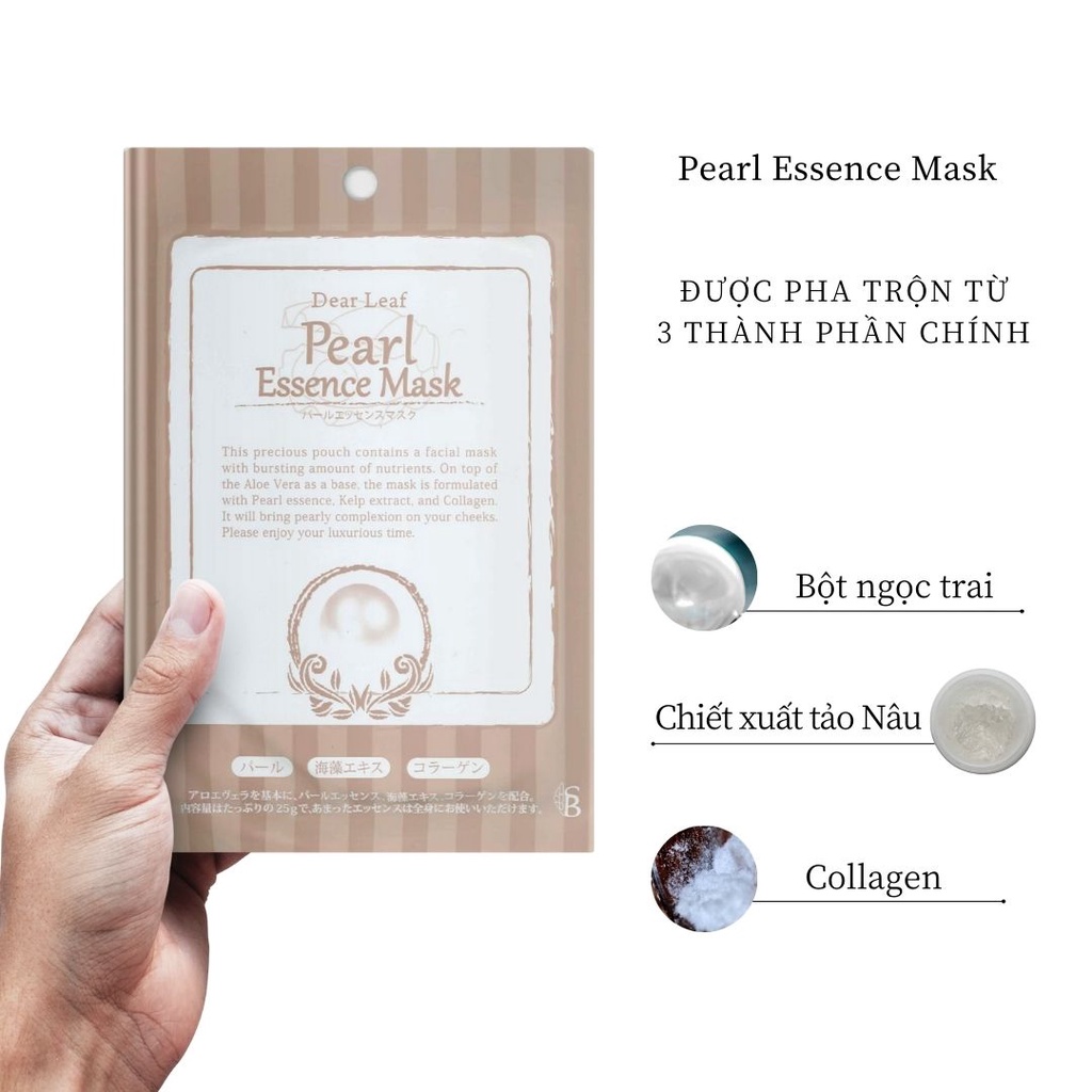 Mặt nạ dưỡng trắng da / DEAR LEAF - ESSENCE MẶT NẠ NGỌC TRAI DƯỠNG DA ...