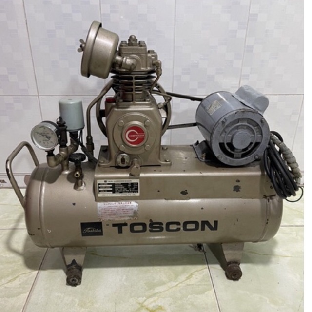 ☑️Máy nén khí Nhật bãi. toshiba 1/2hp. áp 10kg bình 30l 1 pha 200v. | Shopee Việt Nam