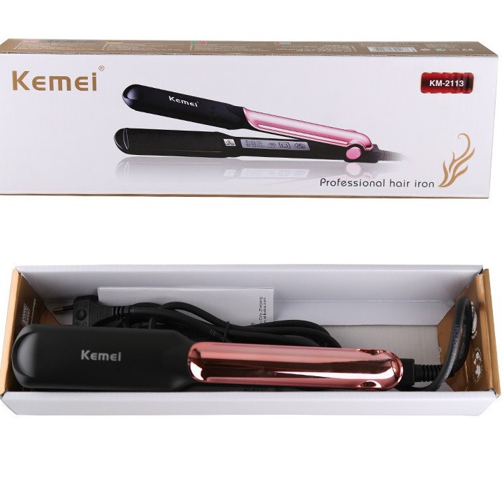 Máy Bấm Tóc Có Chỉnh Nhiệt Độ Kemei KM-2113 | Shopee Việt Nam