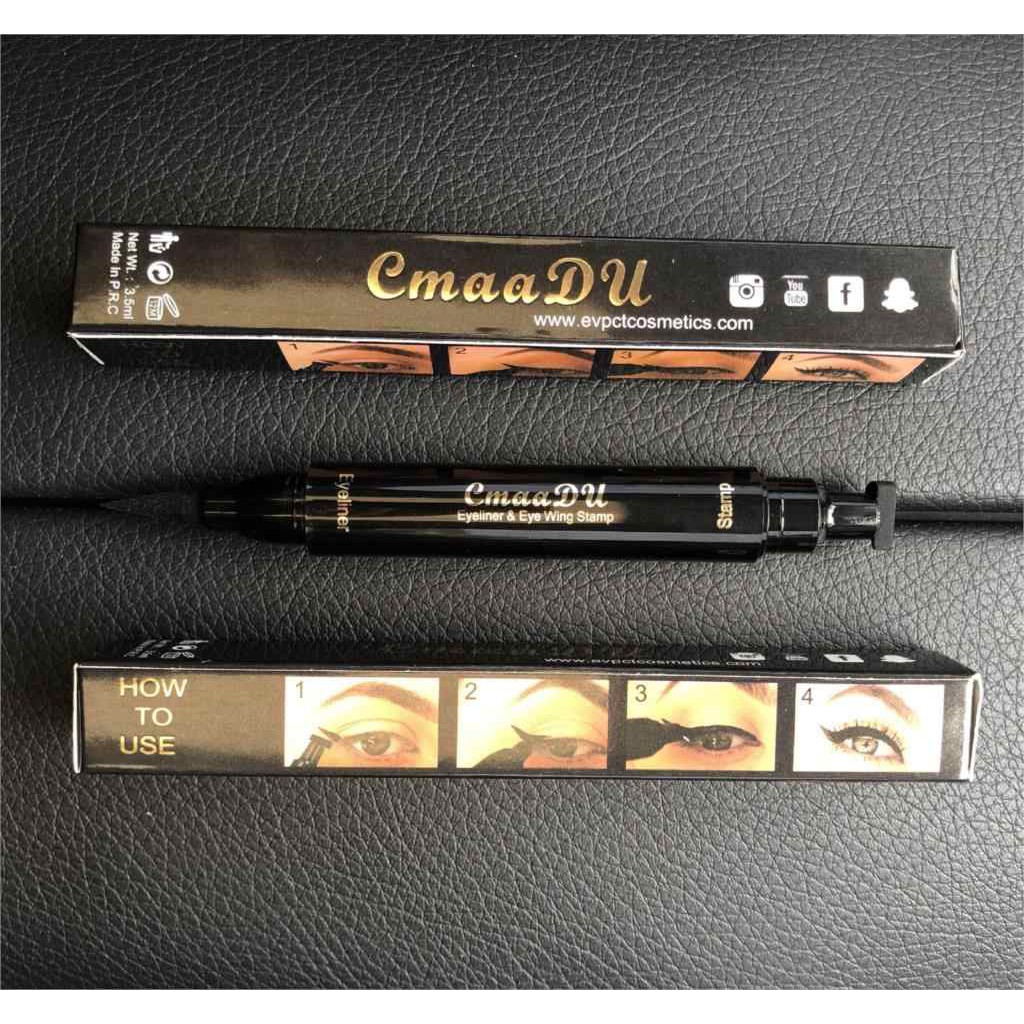 Bút kẻ mắt CMAADU 2 đầu in chấm đuôi mắt | Shopee Việt Nam