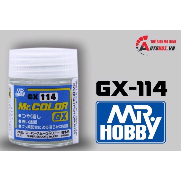Sơn mô hình phủ bóng - mờ siêu mịn Lacquer 18ml GX112 - GX113 - GX114 Mr.hobby – Mr.Color ...