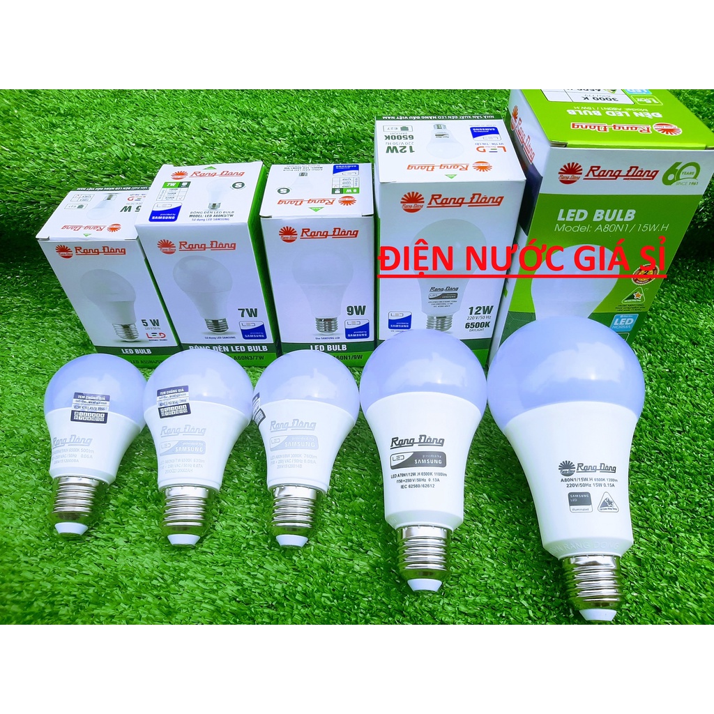 Bóng Đèn Led Buld Tròn Rạng Đông 5W 9W 12W 15W 20W Chính Hãng ( BH 2 ...