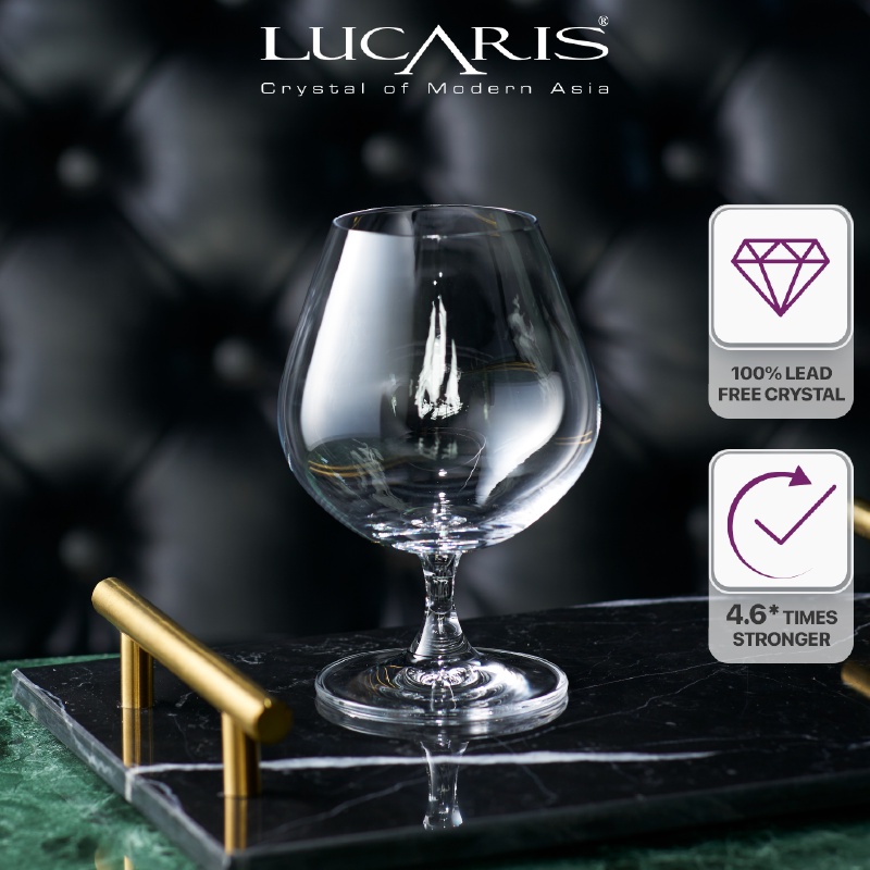 Bộ 6 Ly Uống Rượu Mạnh Pha Lê Cao Cấp Lucaris Cognac 440ml Nhập Khẩu Chính Hãng, Độ Bền Cao ...