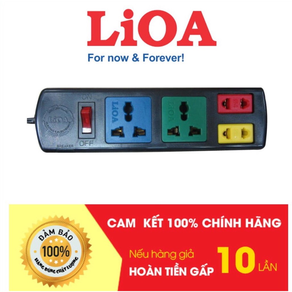 Ổ Cắm Điện LIOA, 4 ổ, 1 Công Tắc, Max 2200W, Dây Dài 3m/5m | Shopee Việt Nam