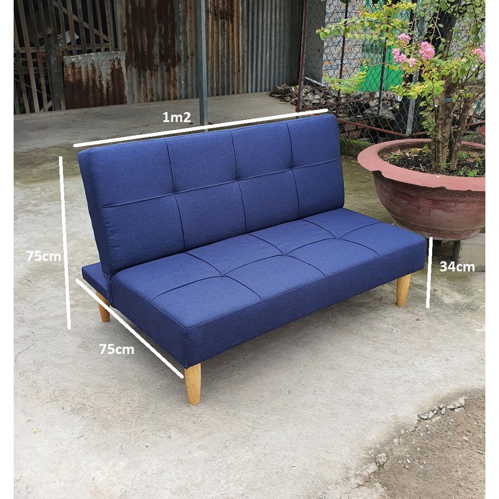 Sofa Bed Mini 1m2 Chân Gỗ - Ghế Sofa Giường Thông Minh Nhỏ Gọn | Shopee ...