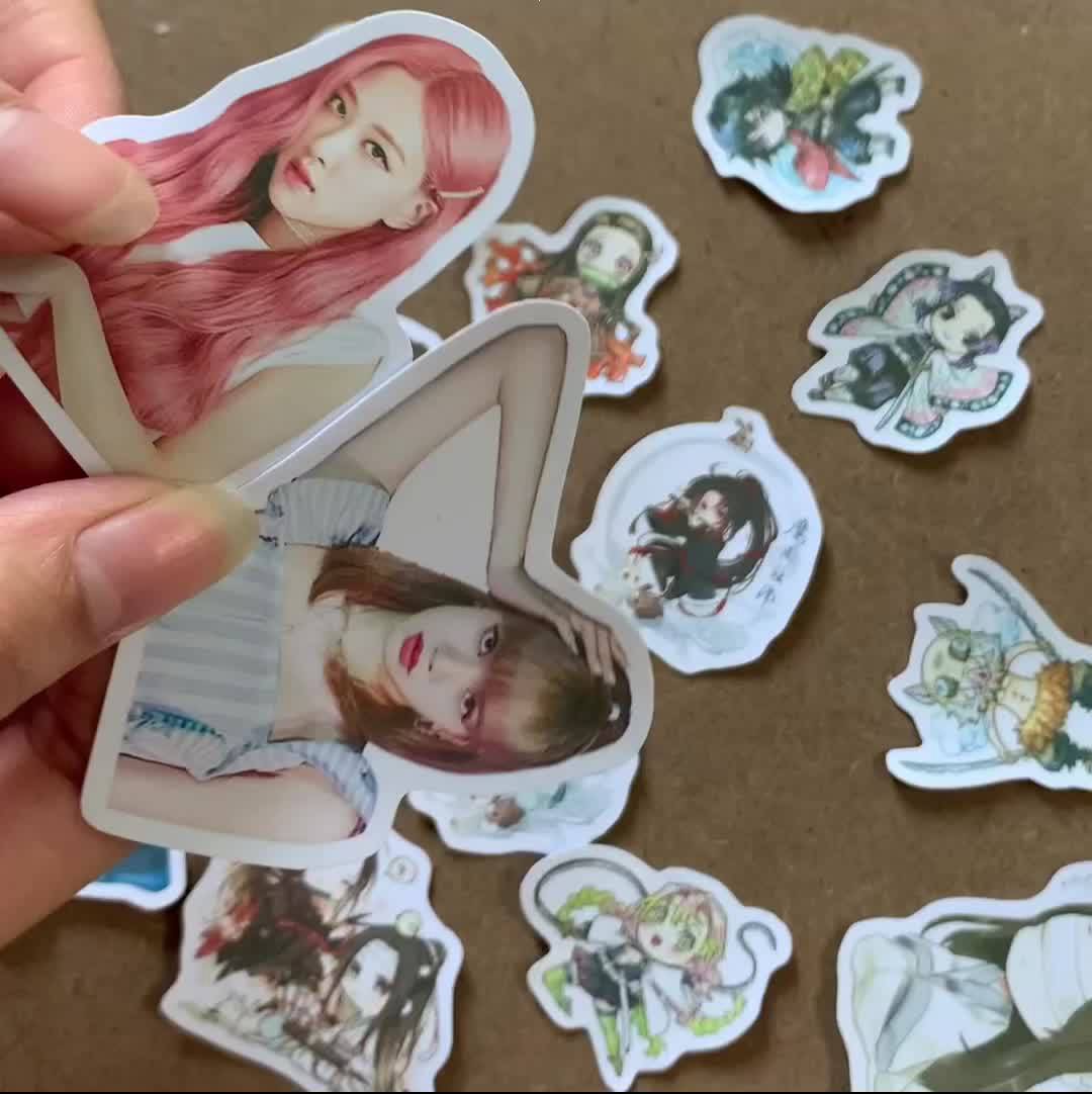 In sticker theo yêu cầu chống nước 1 tờ a4 (khoảng 24 hình) trang trí ...