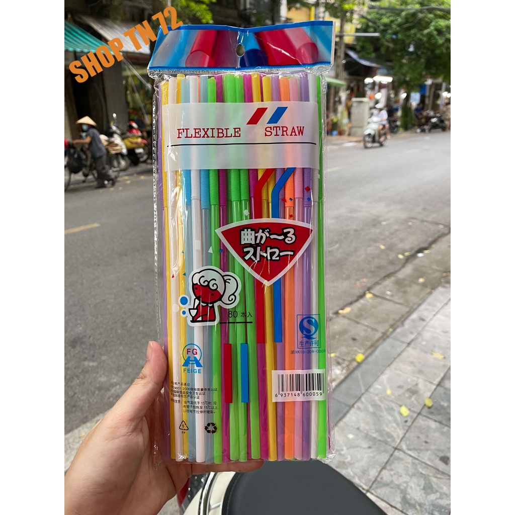 Ống hút nghệ thuật/Ống hút trà chanh, trà sữa trân trâu (80 ống ...