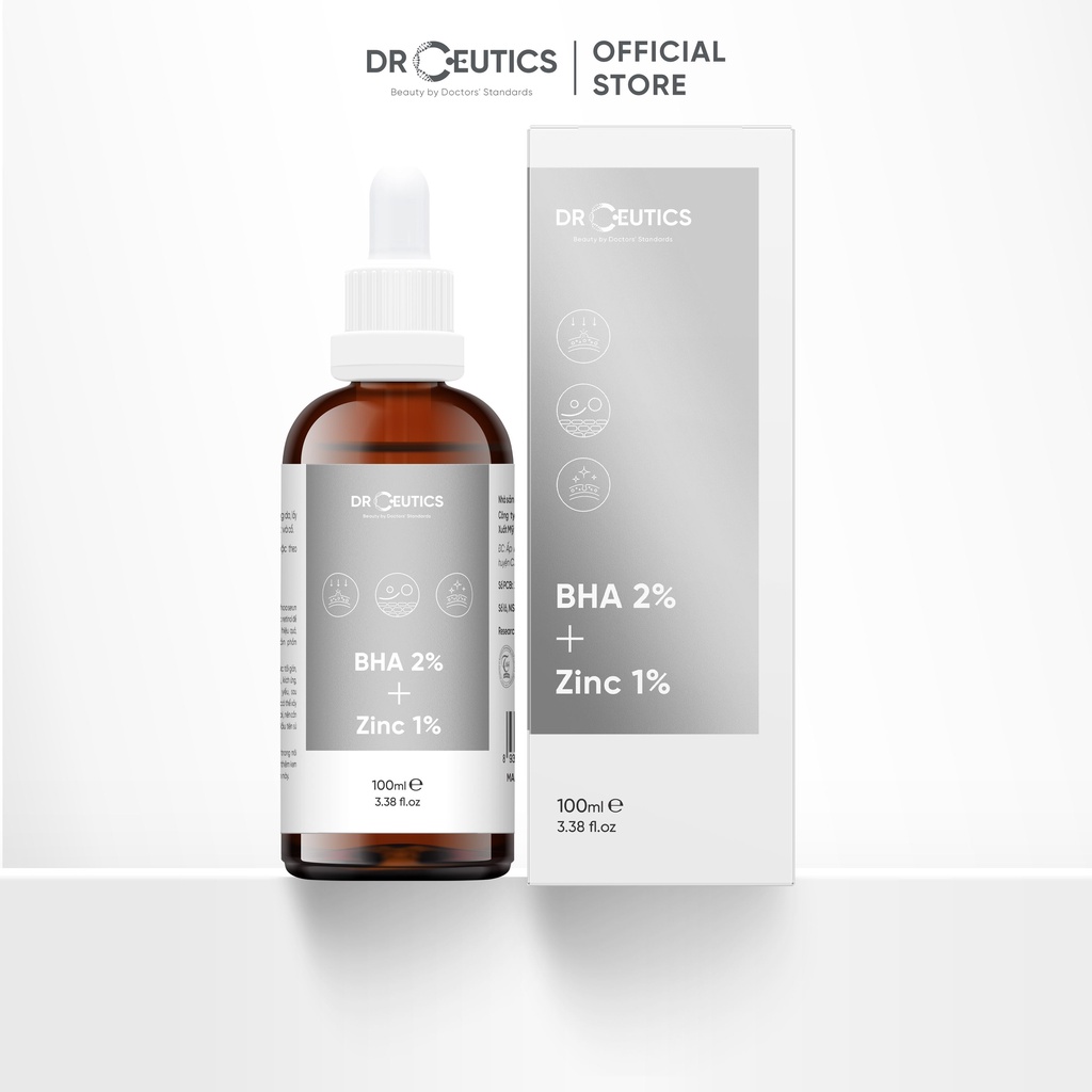 DRCEUTICS Serum Kẽm BHA 2% + Zinc PCA 1% DrCeutics giảm mụn và giảm tiết dầu 30g | Shopee Việt Nam