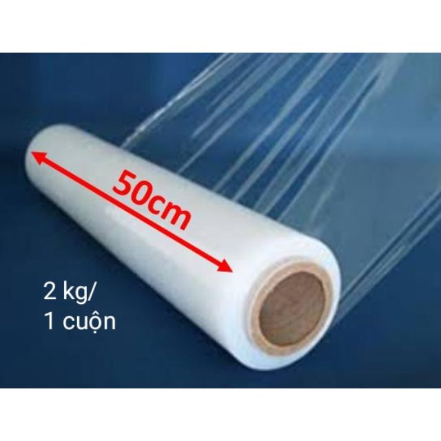 [Cuộn 50cm x 2kg, lõi siêu mỏng] Màng nilon PE, Màng chít bọc hàng, Màng PE cuốn pallet | Shopee ...