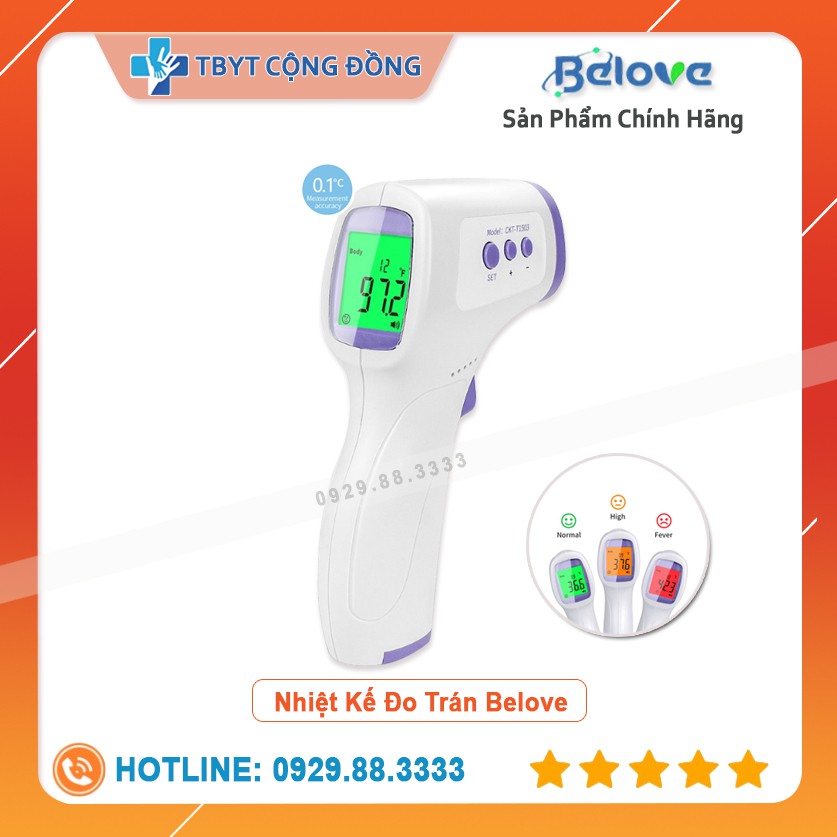 Nhiệt kế điện tử hồng ngoại đo trán Belove T1503 ( Bảo hành 12 tháng ...