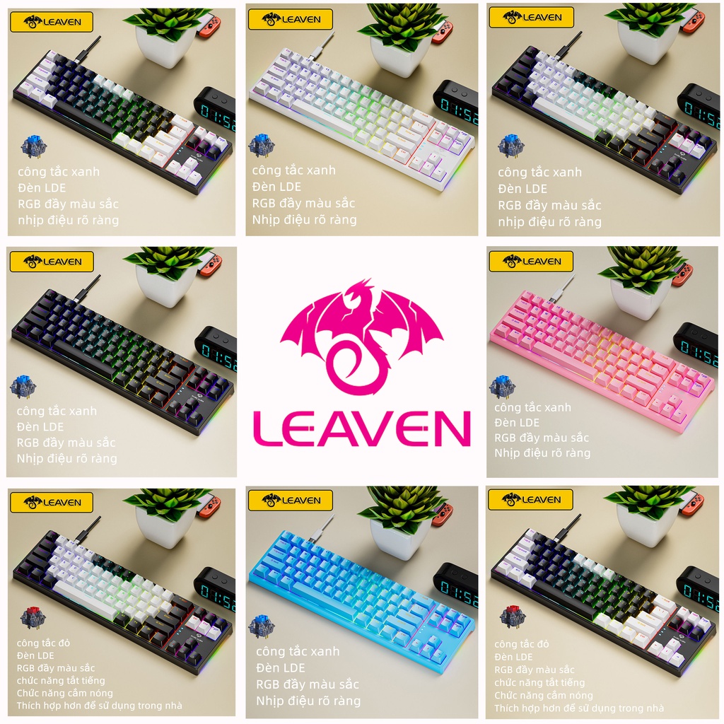 bàn phím LEAVEN K620 PRO RGB LED Giao hàng trong vòng 24 giờ bàn phím ...