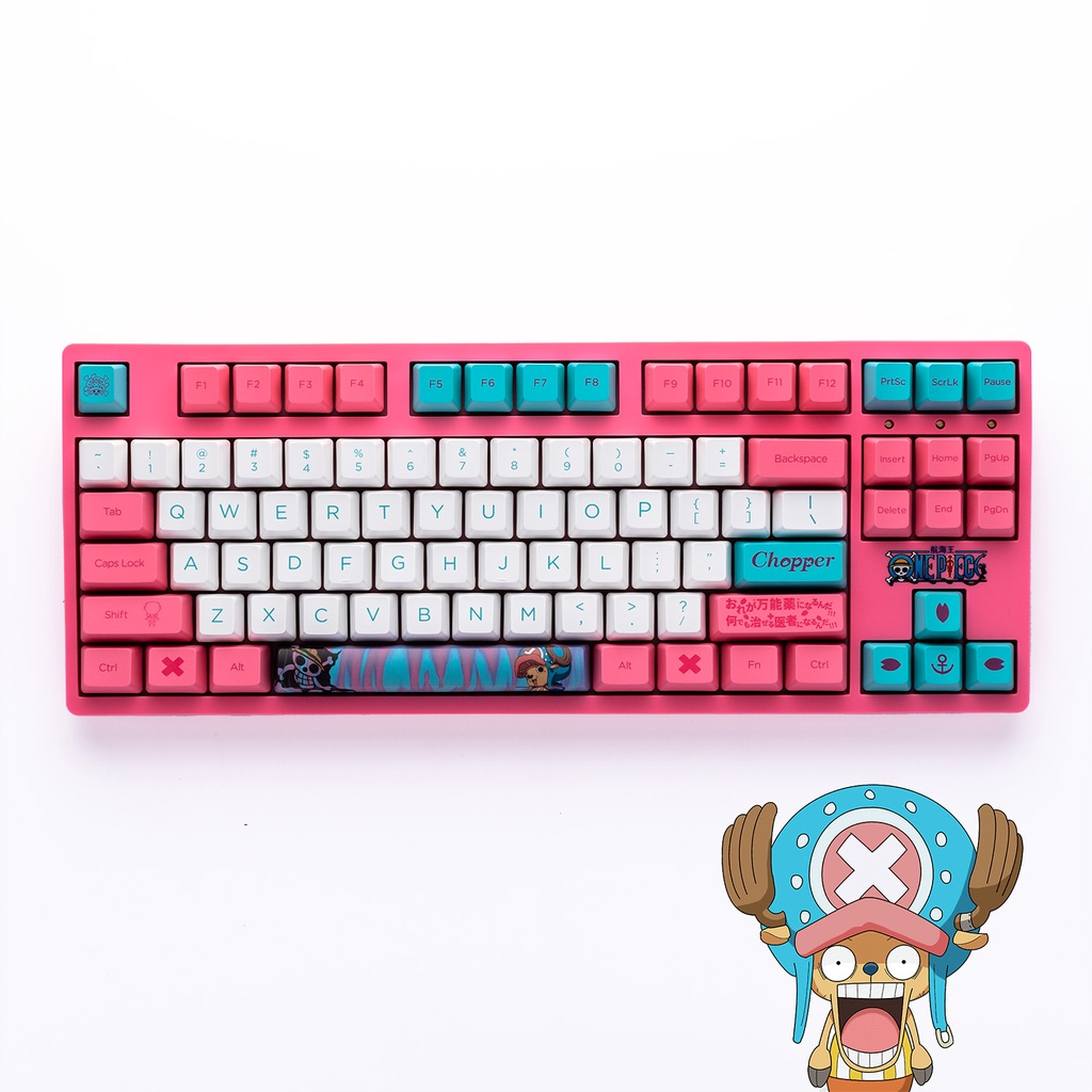 Bàn phím cơ Akko 3087 v2 Chopper chủ đề One Piece, blue switch akko v2 ...
