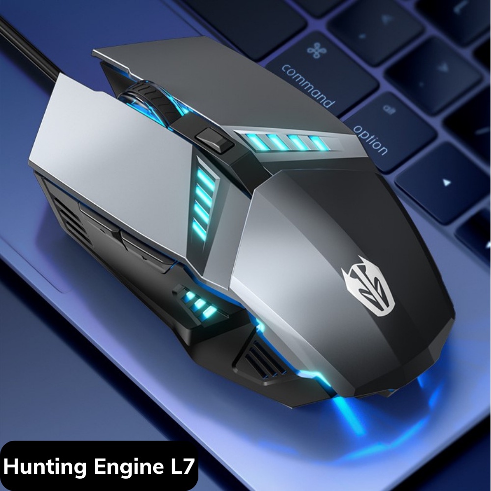 Chuột gaming chuột cơ máy tính Hunting Engine L7 led RGB 3200 DPI kết ...