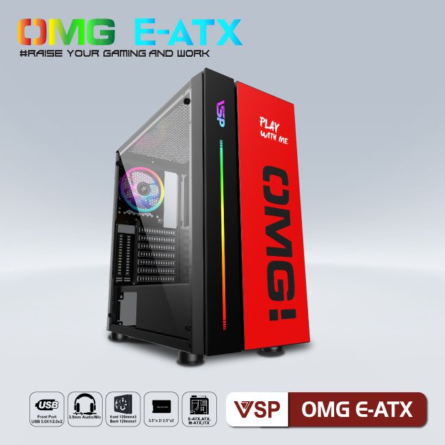 Case VSP LED Gaming OMG E-ATX | Shopee Việt Nam